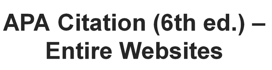 Citing a Website APA Quick Formatting Guide – Wr1ter