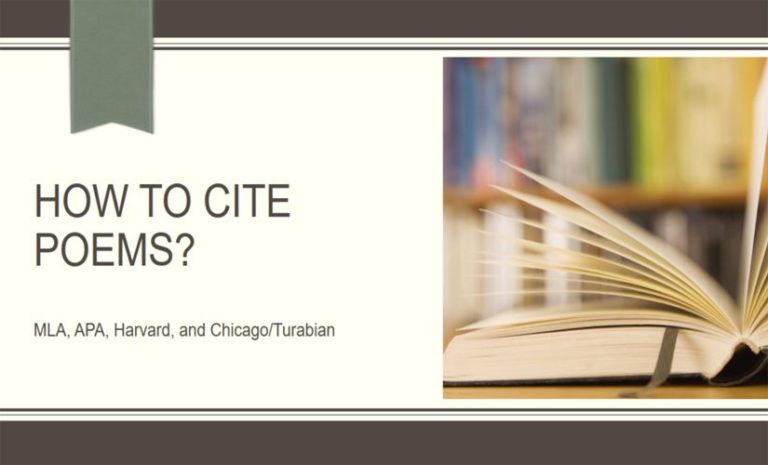 How to Cite Poems: MLA, APA, Harvard, and Chicago/Turabian Formats – Wr1ter