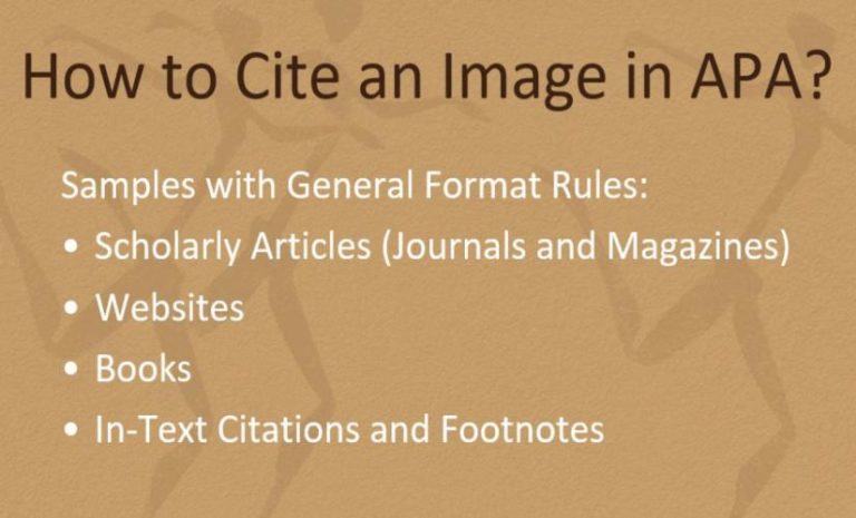 How to Cite an Image in APA: General Format Rules – Wr1ter
