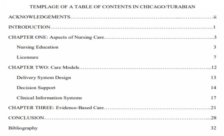 How to Write a Table of Contents for Different Formats With Examples – Wr1ter
