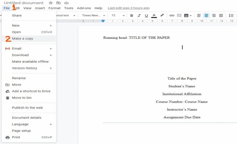 How To Create An APA Format Template In Google Docs With Examples Wr1ter
