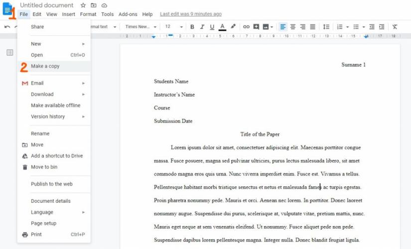How To Create An MLA Format Template In Google Docs With Examples